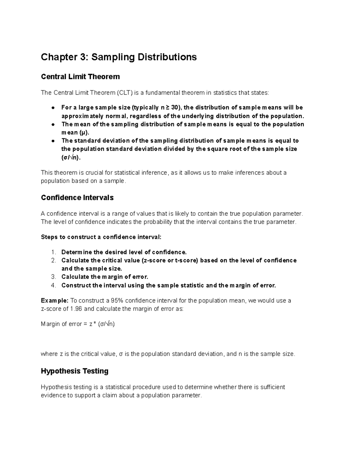 Chapter 3 Sampling Distributions - Chapter 3: Sampling Distributions ...