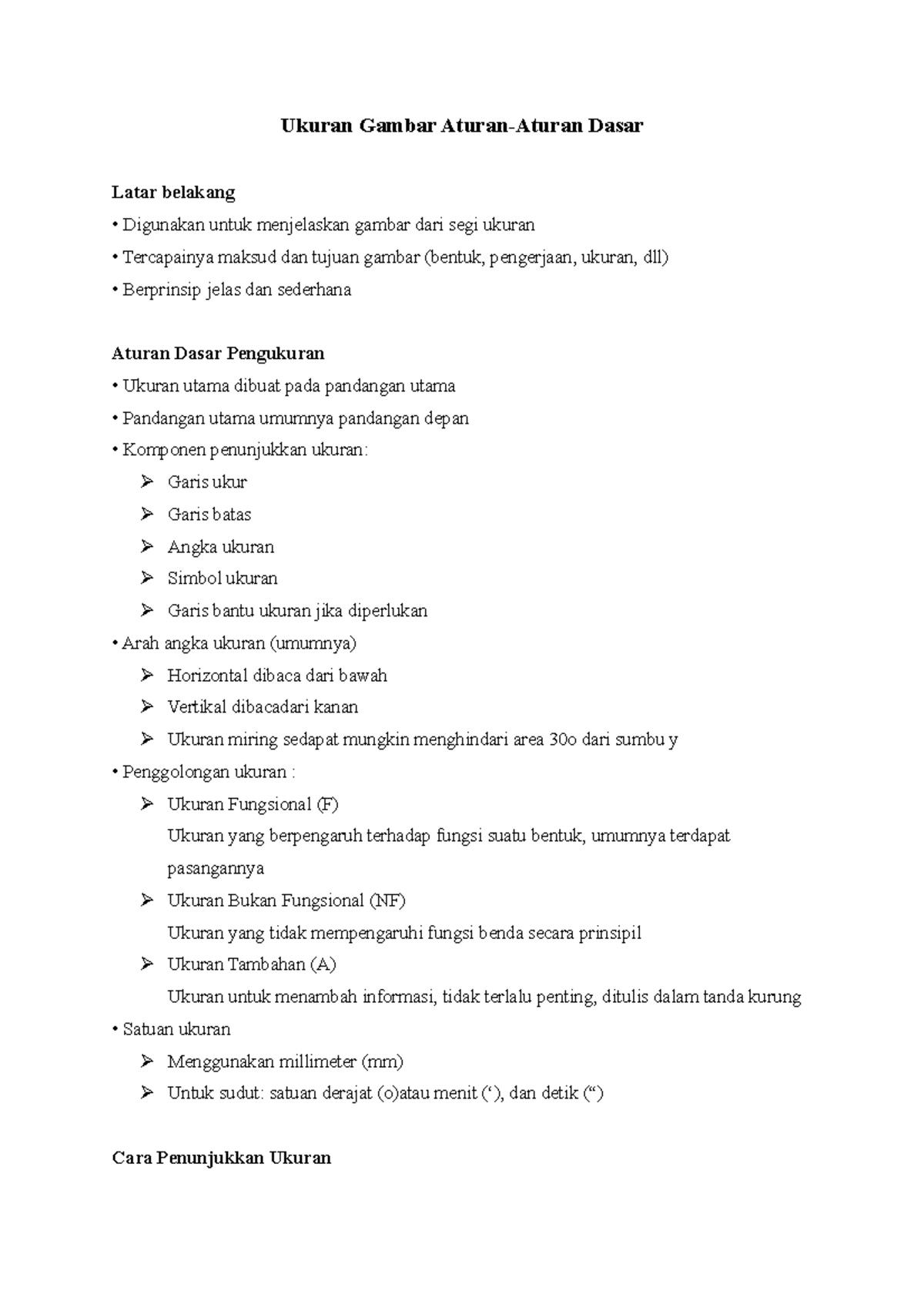 Ukuran Gambar Teknik - Ukuran Gambar Aturan-Aturan Dasar Latar belakang ...