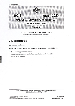 UASA PRACTICE SHEETS - UJIAN AKHIR SESI AKADEMIK (UASA) YEAR 5 ENGLISH ...