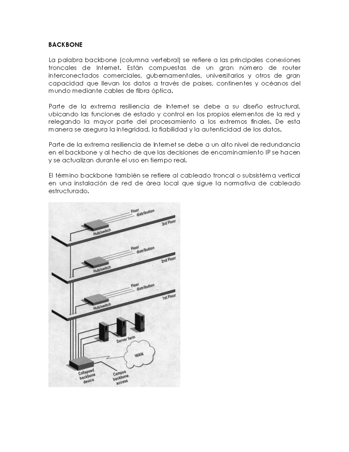 Backbone Y CORE - BACKBONE La palabra backbone (columna vertebral) se ...