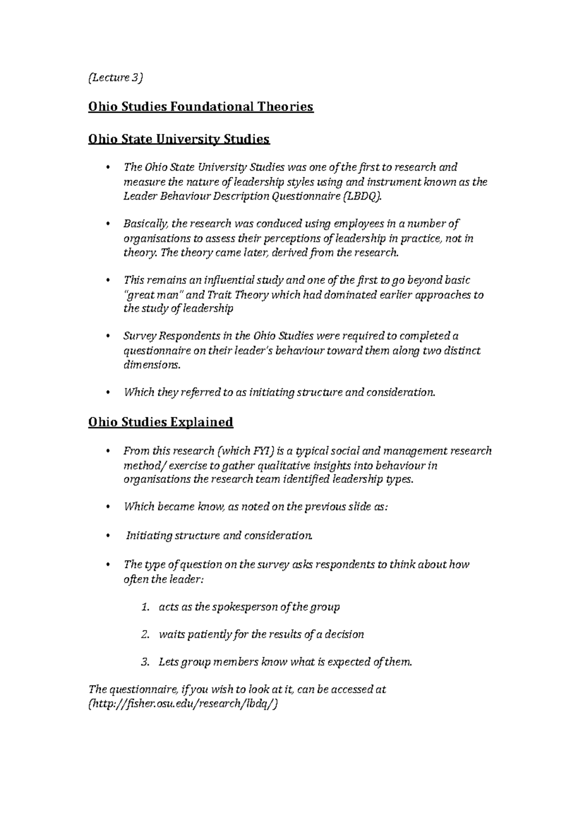 Week 4 IMPD Lecture notes (Term 2) - (Lecture 3) Ohio Studies ...