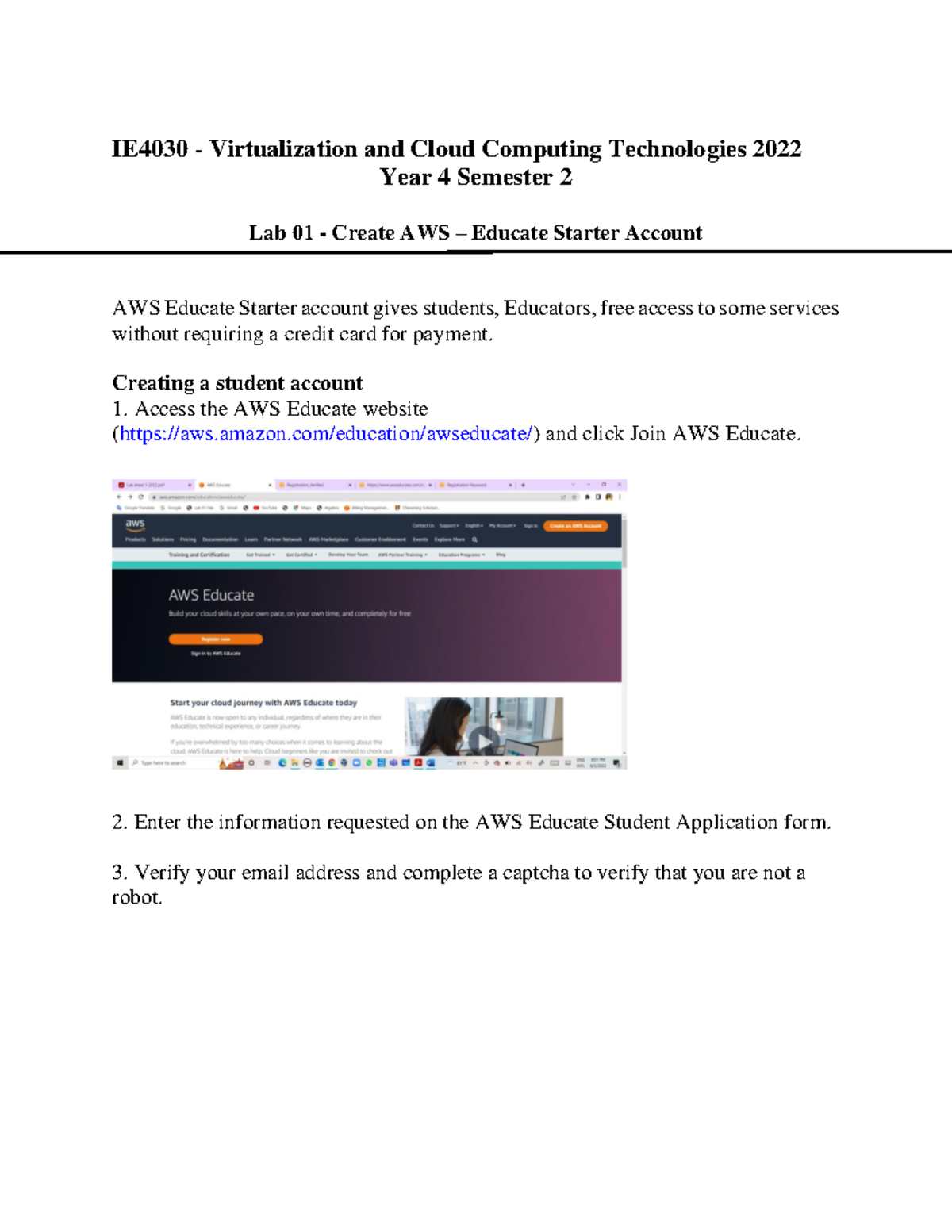 Lab 1 - IE4030 - lab - IE4030 - Virtualization and Cloud Computing Technologies 2022 Year 4 ...