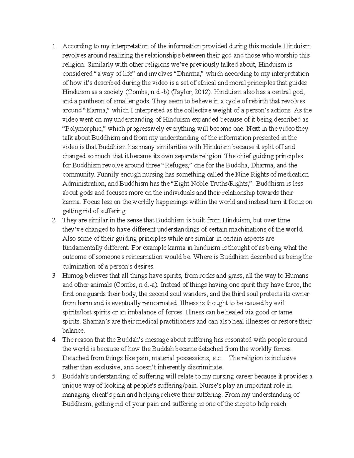 THL 355 Mod 3 Reflection - According to my interpretation of the ...