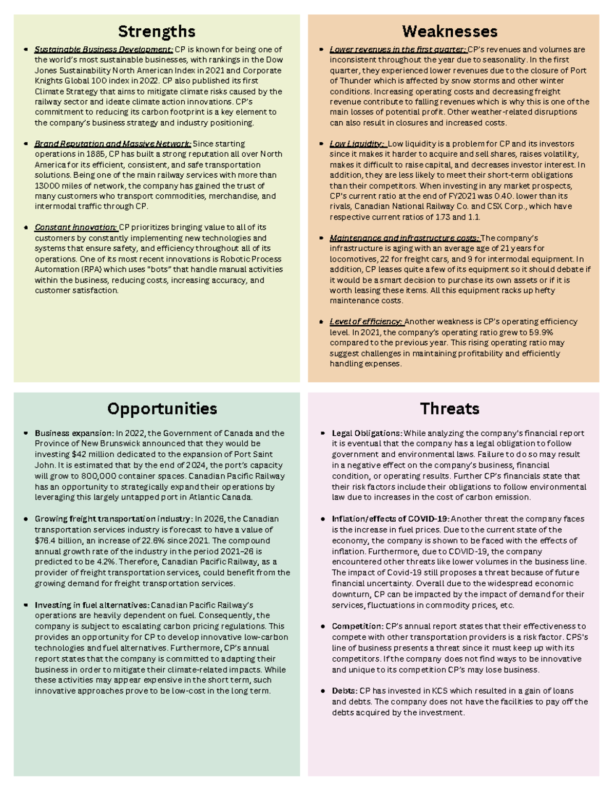 Strength - SWOT - Strengths Weaknesses Opportunities Threats ...