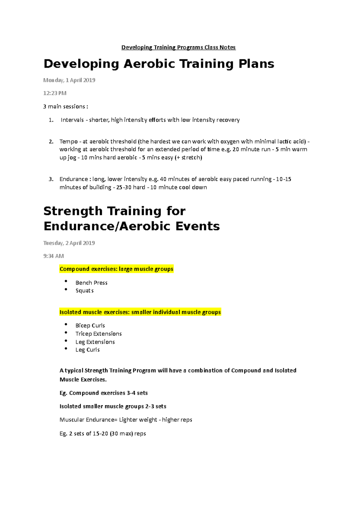 Developing Training Programs Notes good copy - Developing Training ...