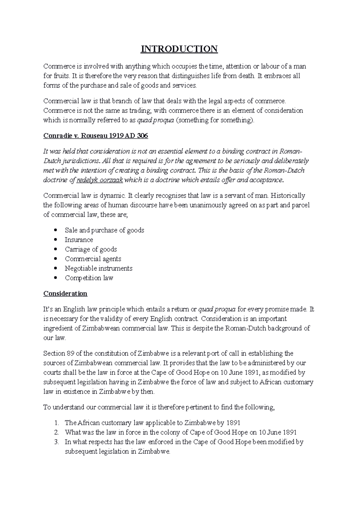 1. Introduction - n/a - INTRODUCTION Commerce is involved with anything ...