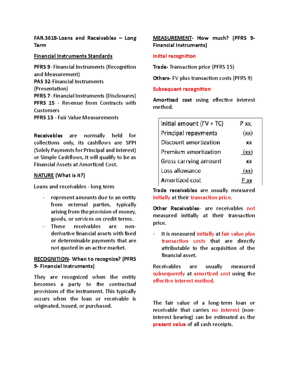 FAR.3618-Loans and Receivables – Long Term- Notes - FAR-Loans and ...