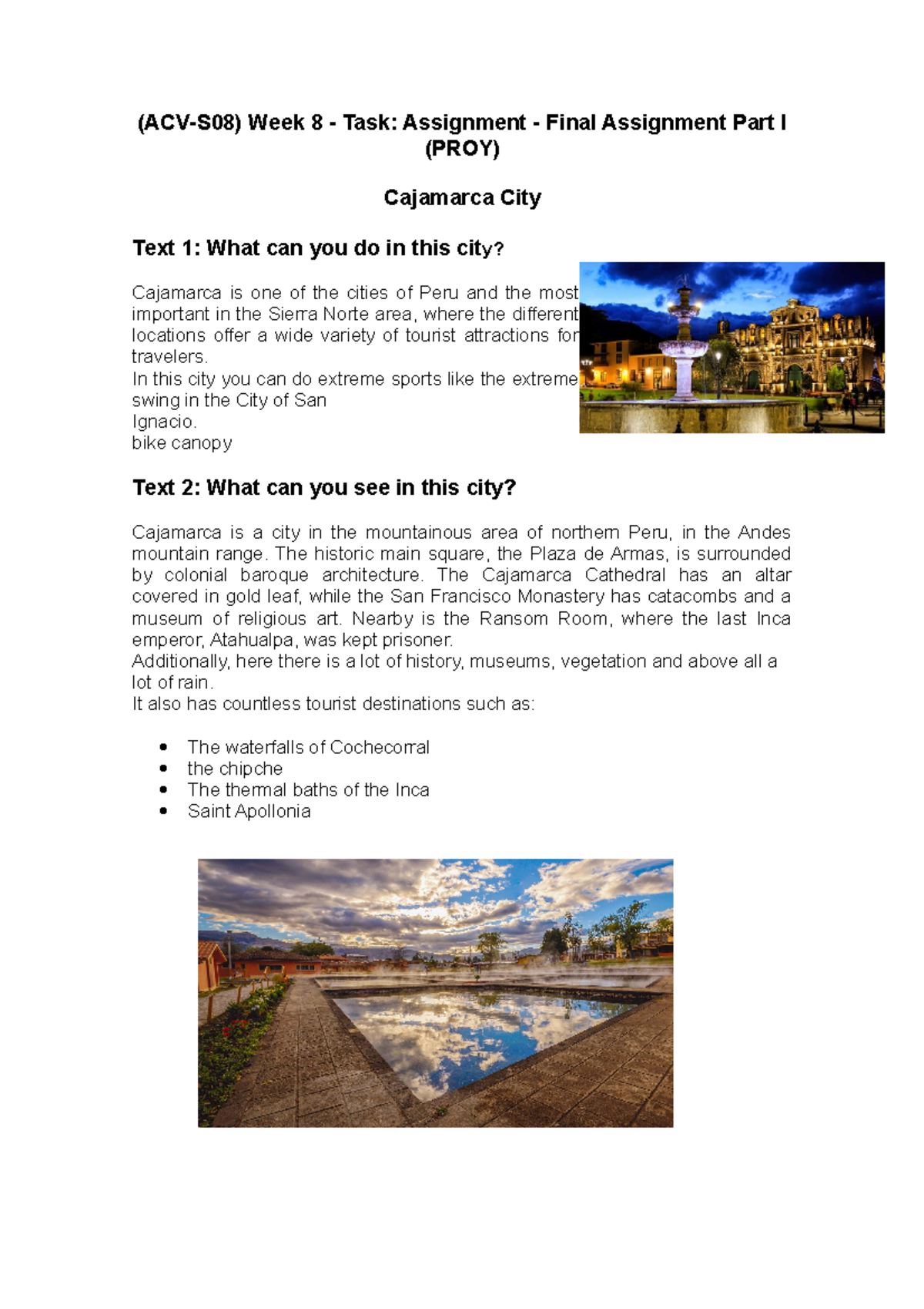 Trabajo final Ingles II - (ACV-S08) Week 8 - Task: Assignment - Final Assignment Part I (PROY ...