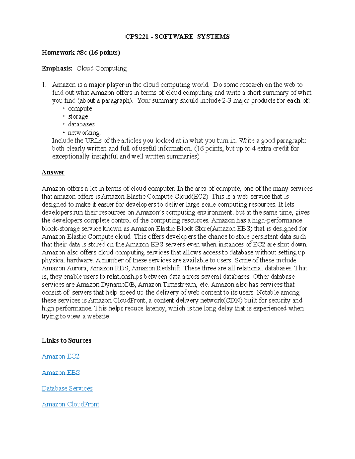 HW 8c - Homework 8c - CPS221 - SOFTWARE SYSTEMS Homework #8c (16 points ...