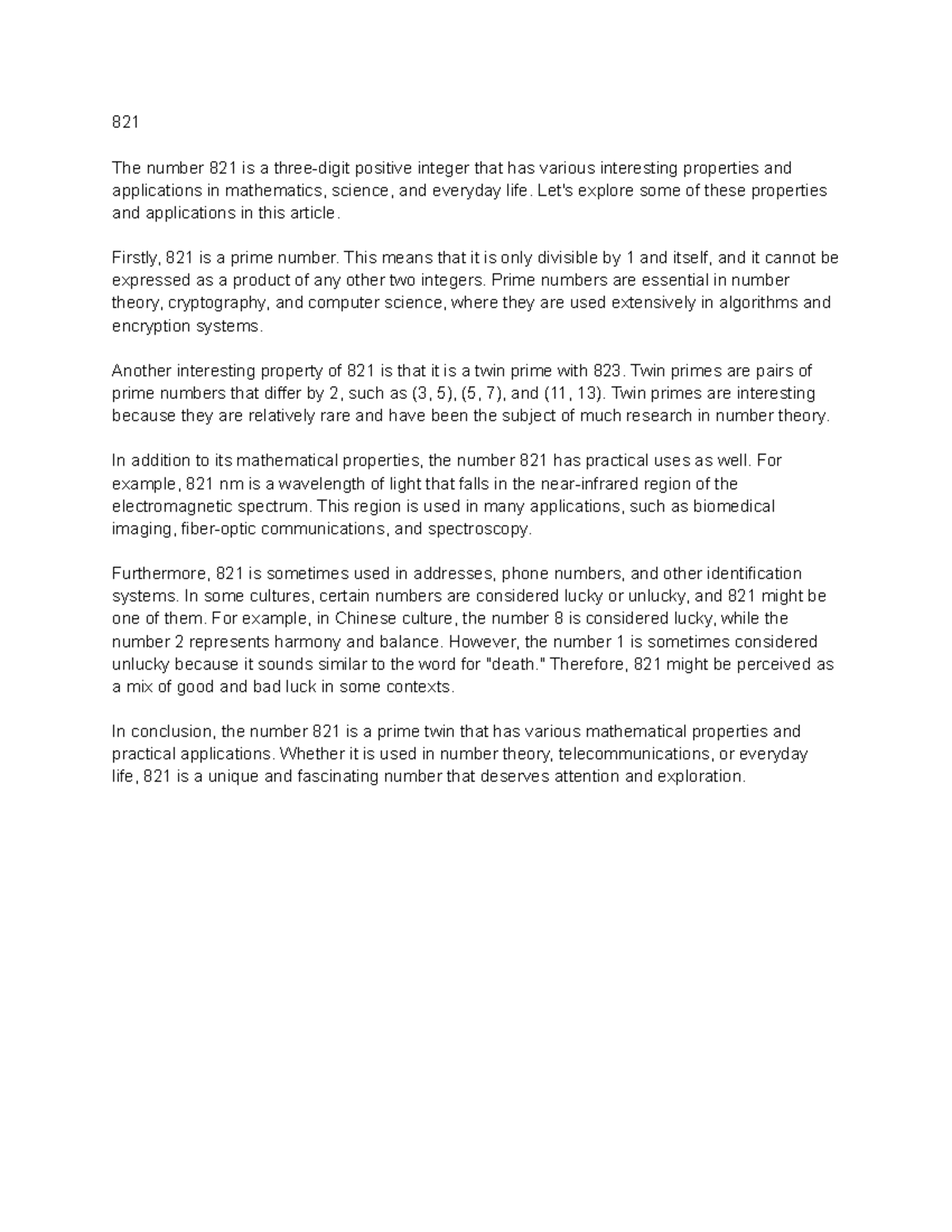 Untitled document (38) - 821 The number 821 is a three-digit positive ...