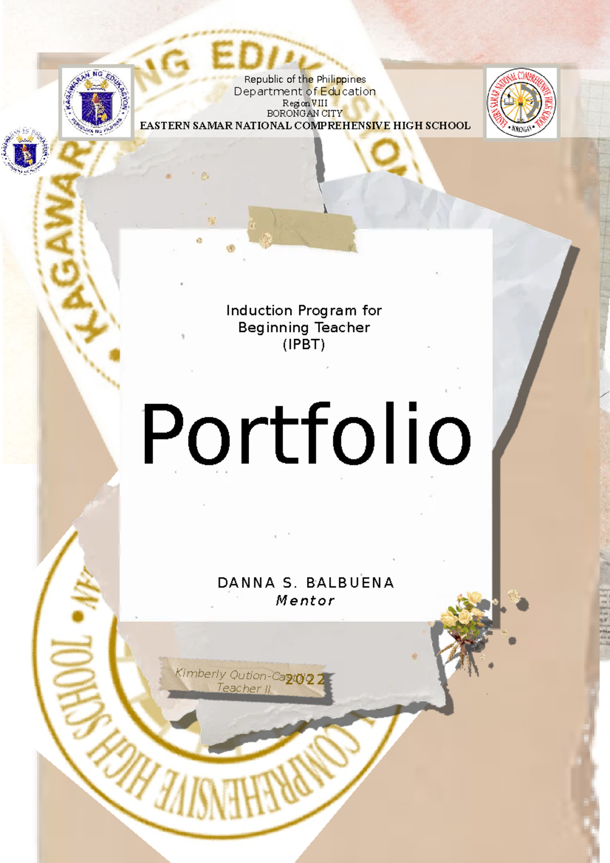 1 IPBT Cover 2022 - NG NG EDIVE Republic of the Philippines COMPREHENT ...