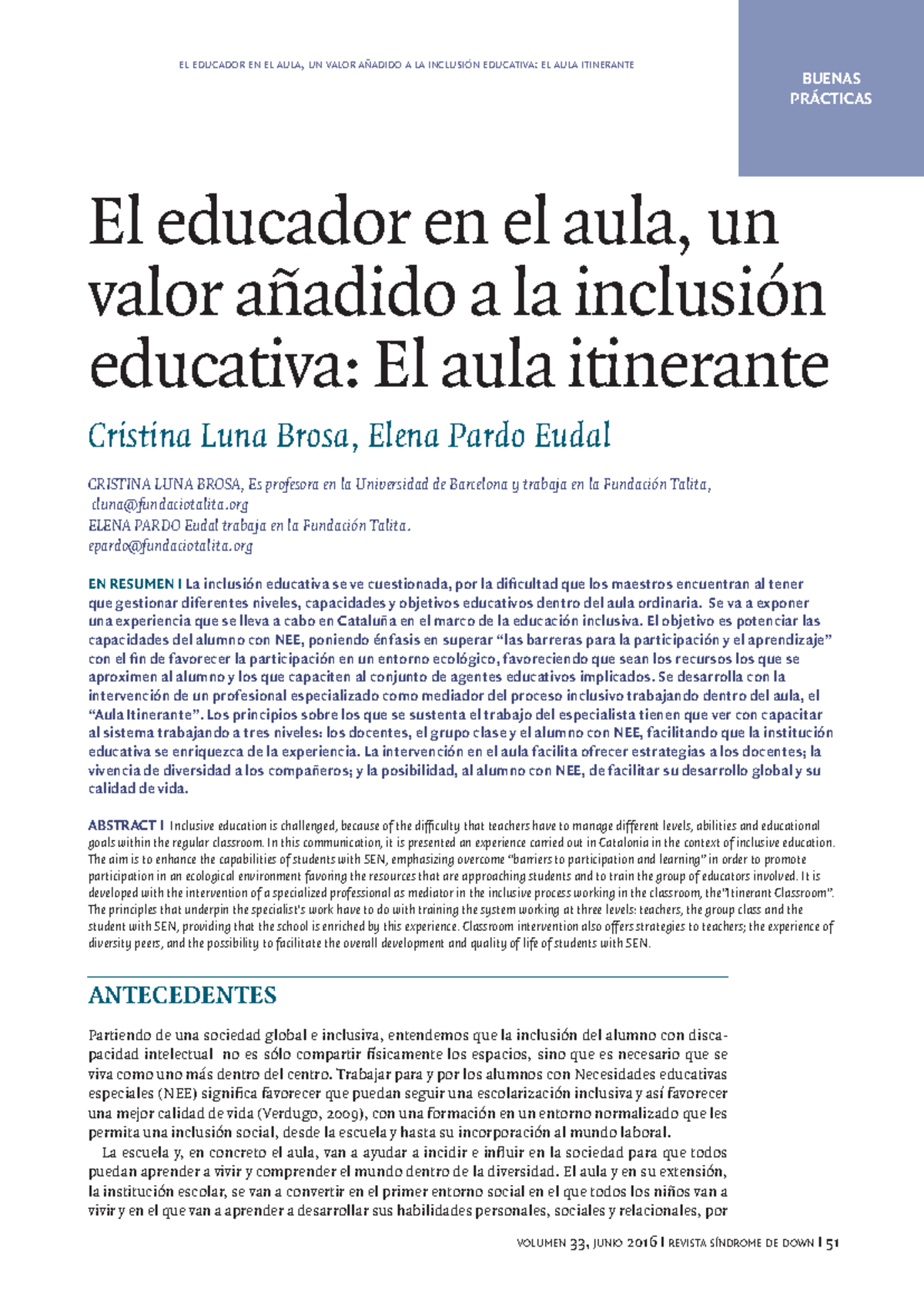 El Educador en el Aula - TRabajo tutorial - BUENAS PRÁCTICAS volumen 33 ...