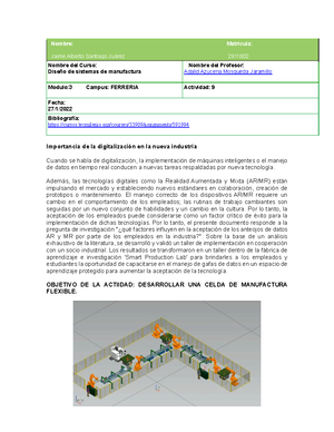 Practica 7 Laboratorio de sistemas integrados de manufactura - Name ...