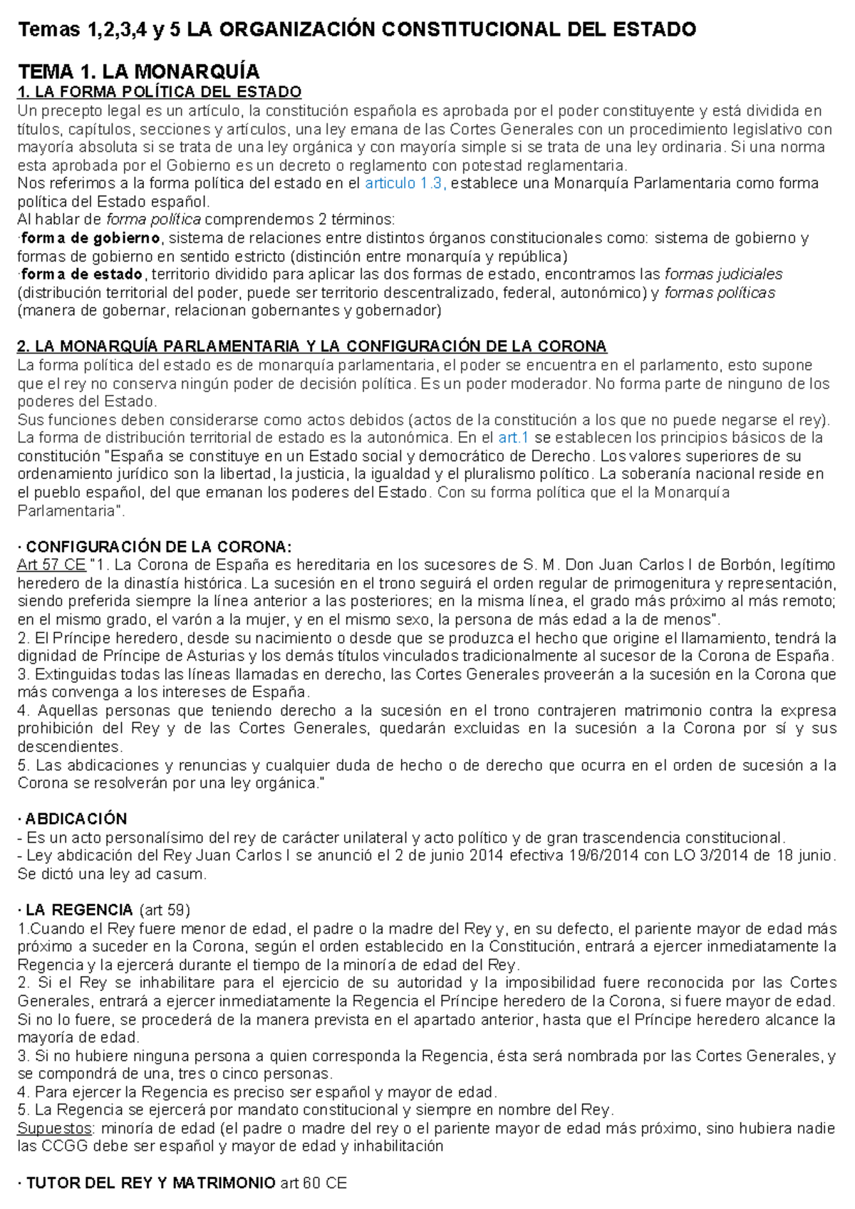 La Organización Constitucional del Estado y El Estado Autonómico ...