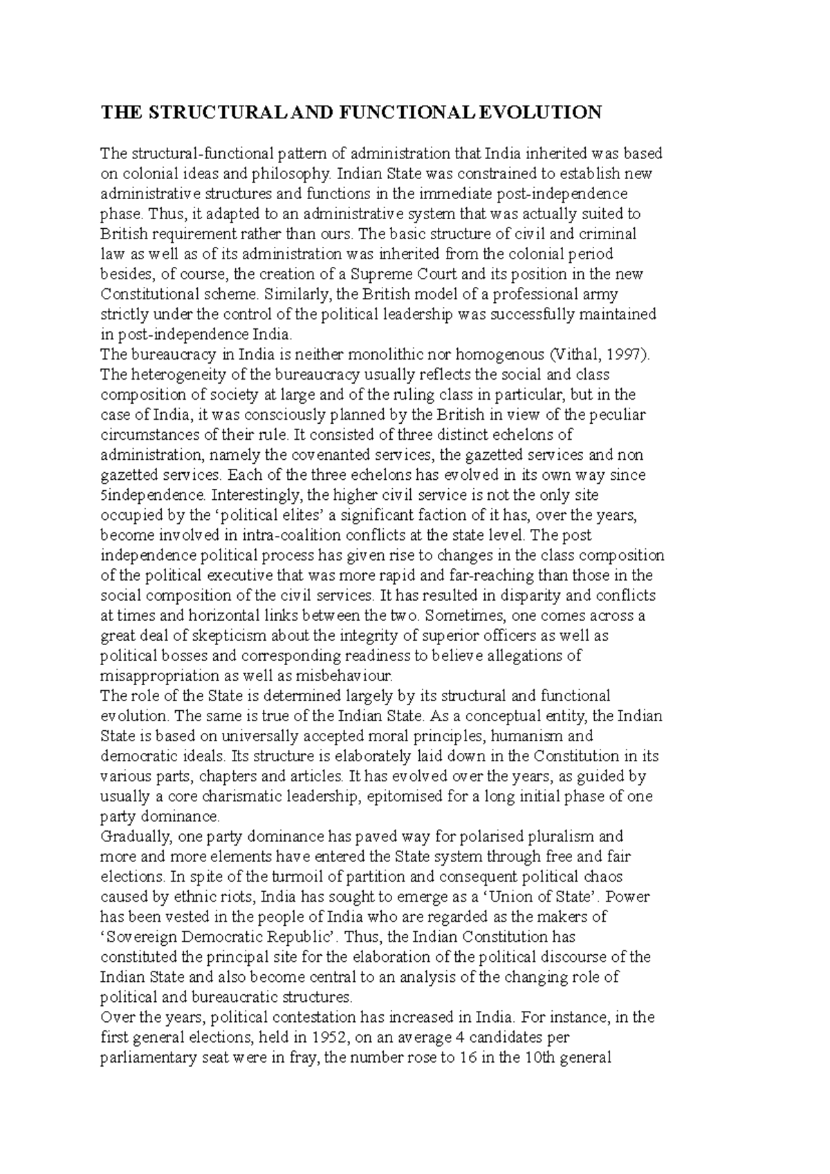 THE Structural AND Functional Evolution - THE STRUCTURAL AND FUNCTIONAL ...