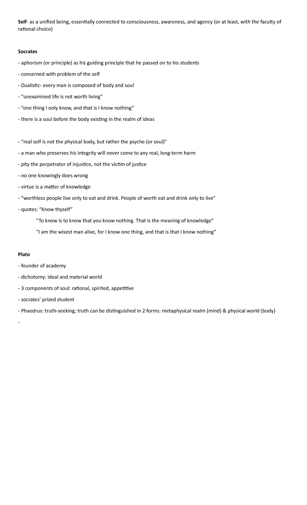 Self - learn more about plato and socrates on the course of ...