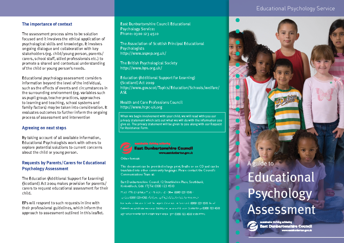 A guide to Educational Psychology Assessment - The importance of ...