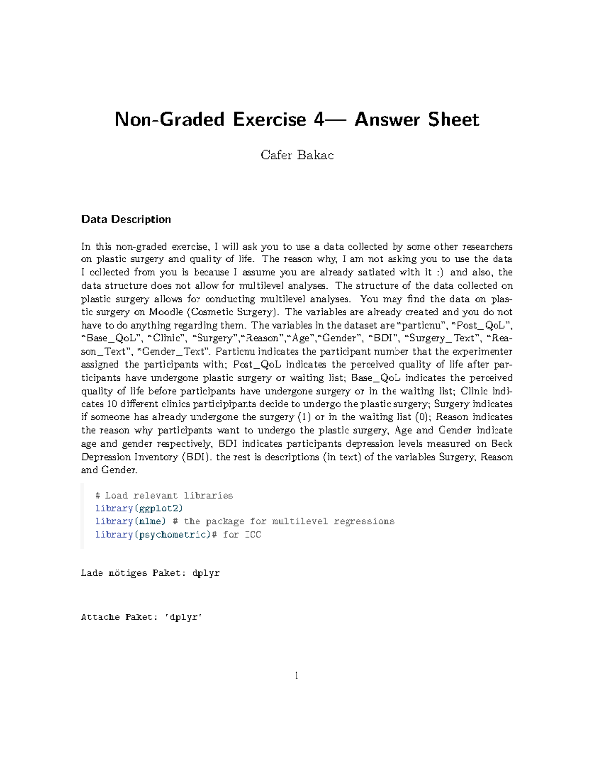 Non Graded Exercise 4 Answer Sheet - Non-Graded Exercise 4— Answer ...