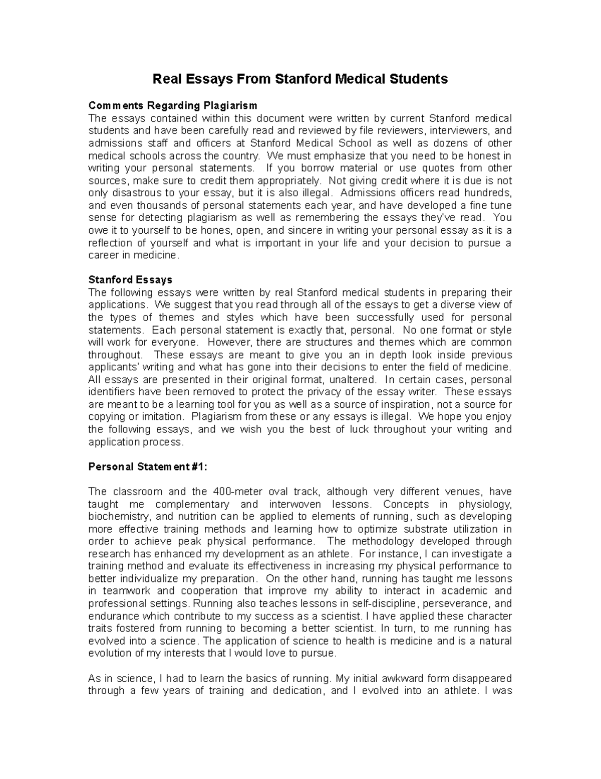 Samplestatements - for students looking into personal statements - Real ...