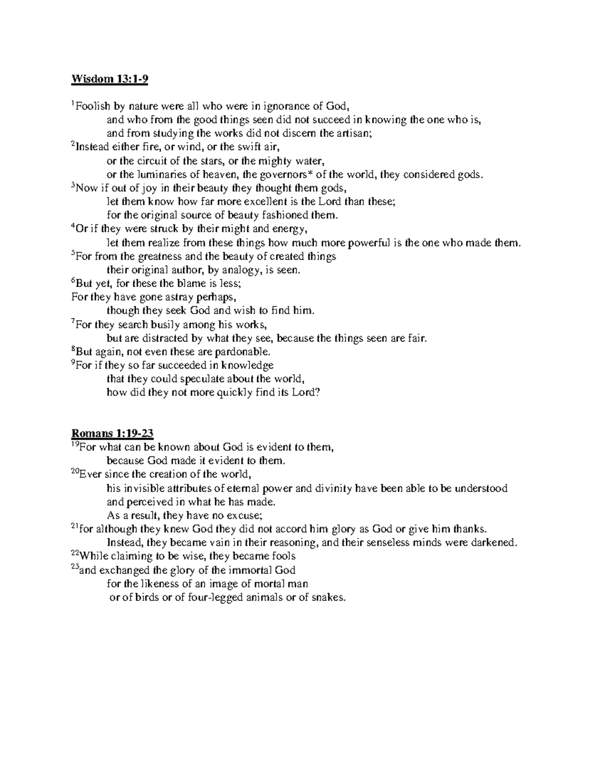 Scripture Wisdom- scripture of wisdom - Wisdom 13:1- 1 Foolish by ...