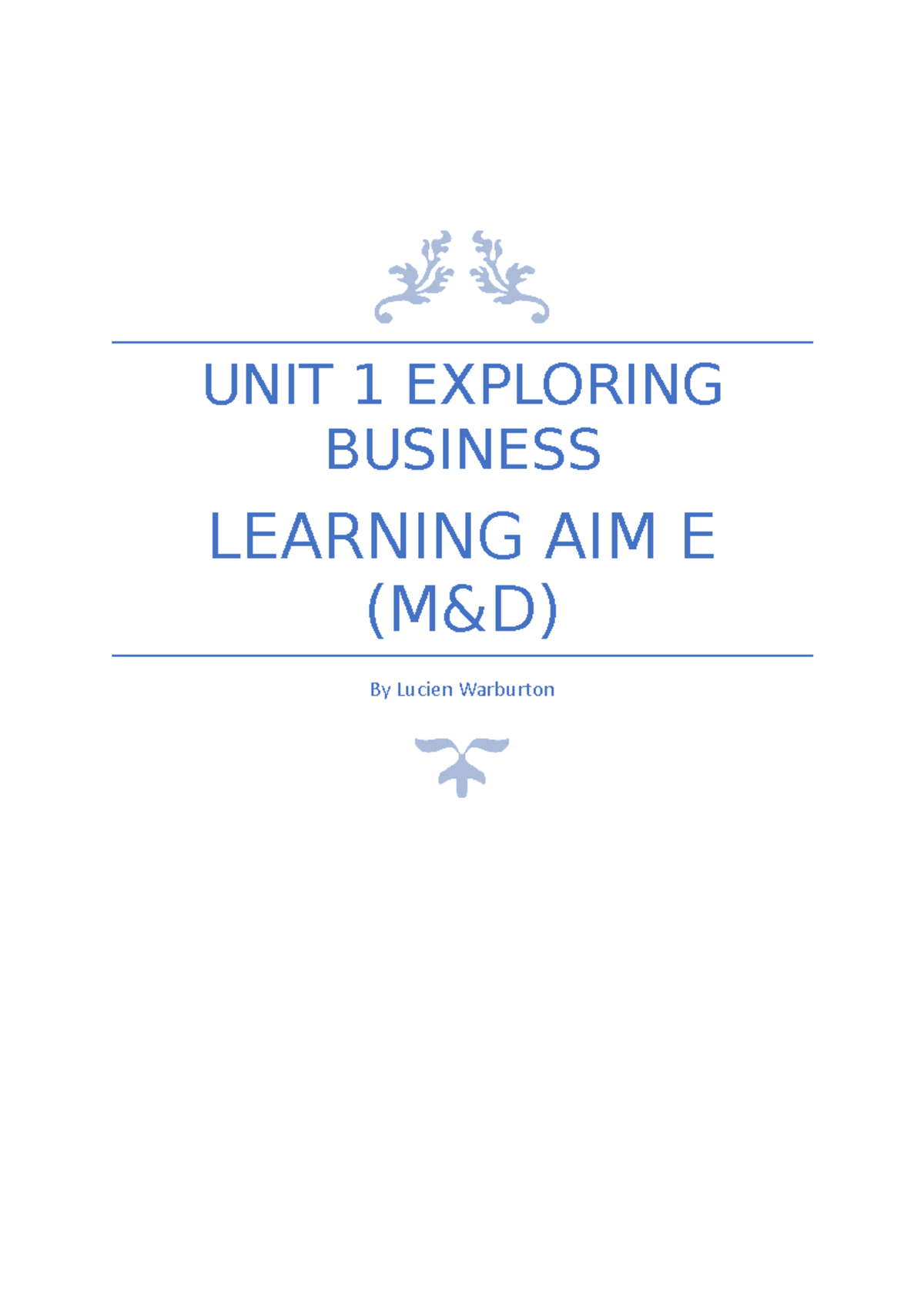 Microsoft and innovation - UNIT 1 EXPLORING BUSINESS LEARNING AIM E (M ...
