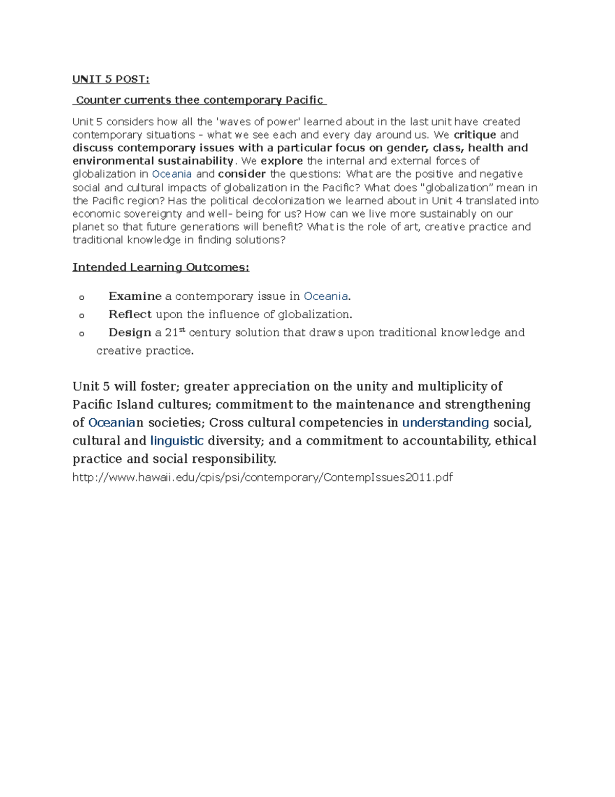 UNIT 5 POST - preparation for the final exam - UNIT 5 POST: Counter ...