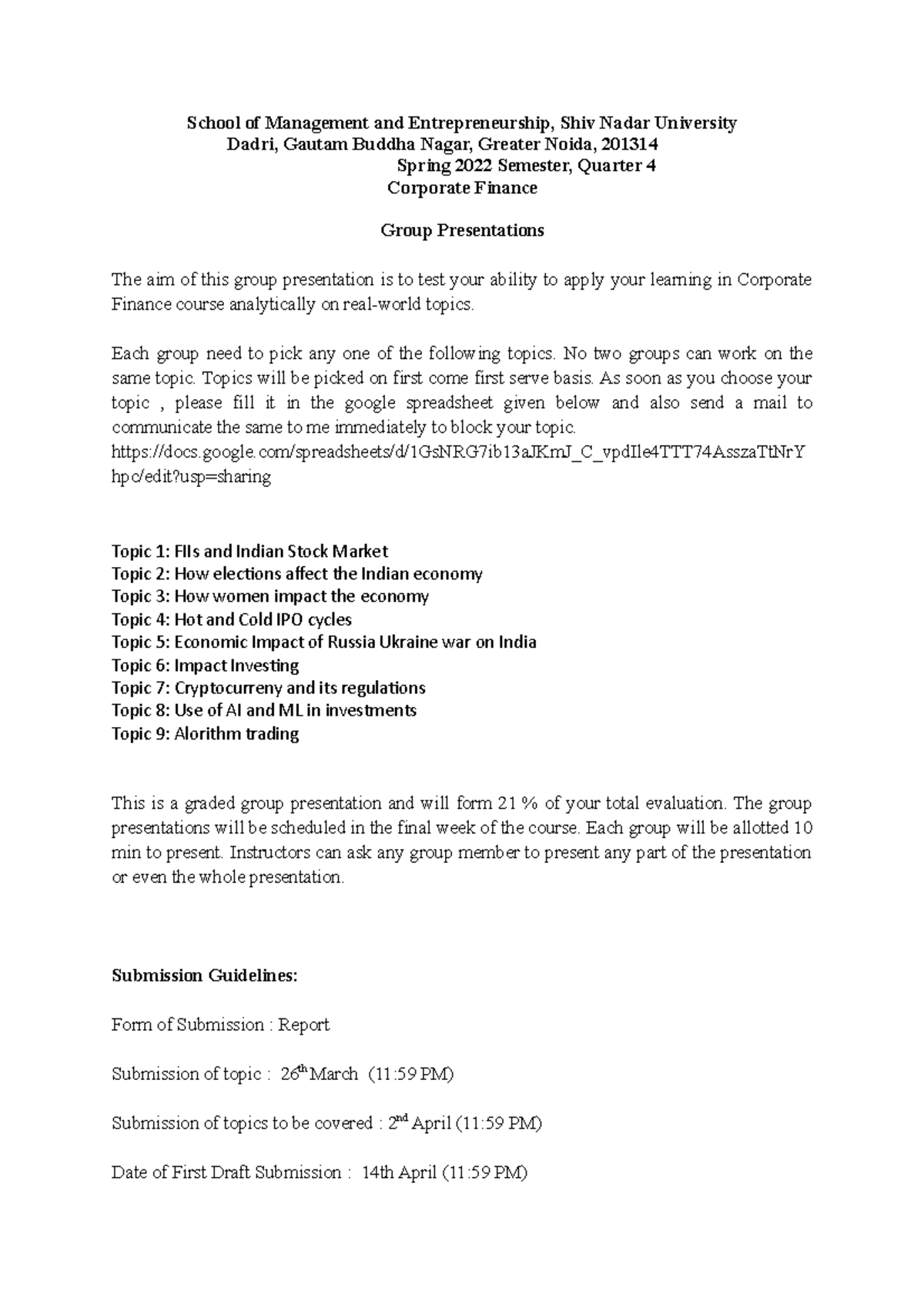 Group Assignment Guidelines - Fintech - Studocu