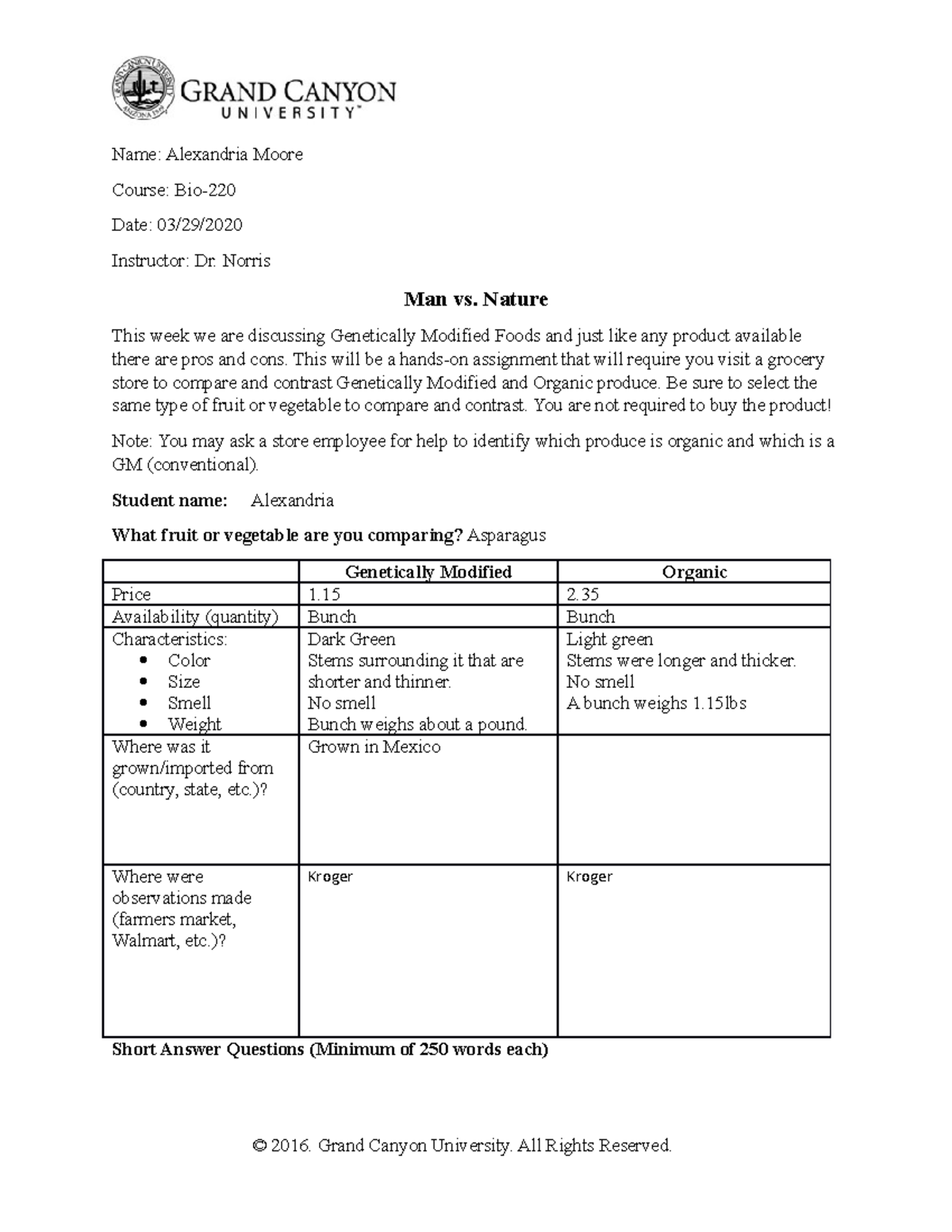 Man vs Nature - HONOR STUDENT. GUARENTEE GREAT GRADES. - Name ...