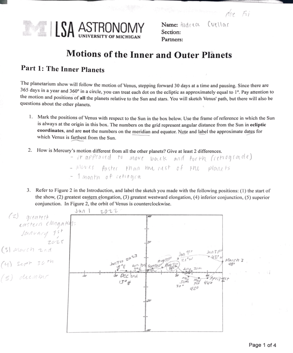 ASTRO101 Lab #1 - ASTRO 101 - Studocu