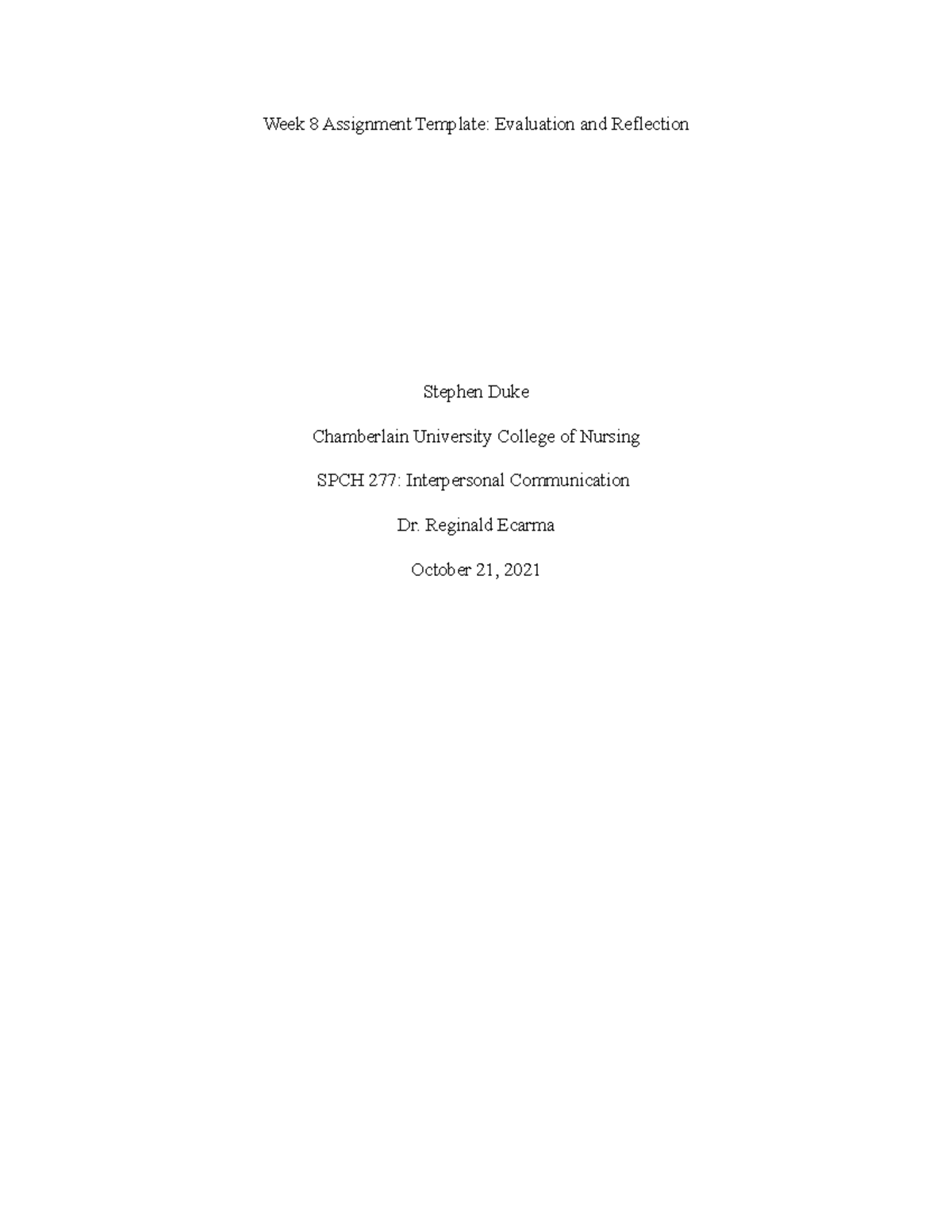 Week8. final work. Recap and reflect on everything learned throughout ...