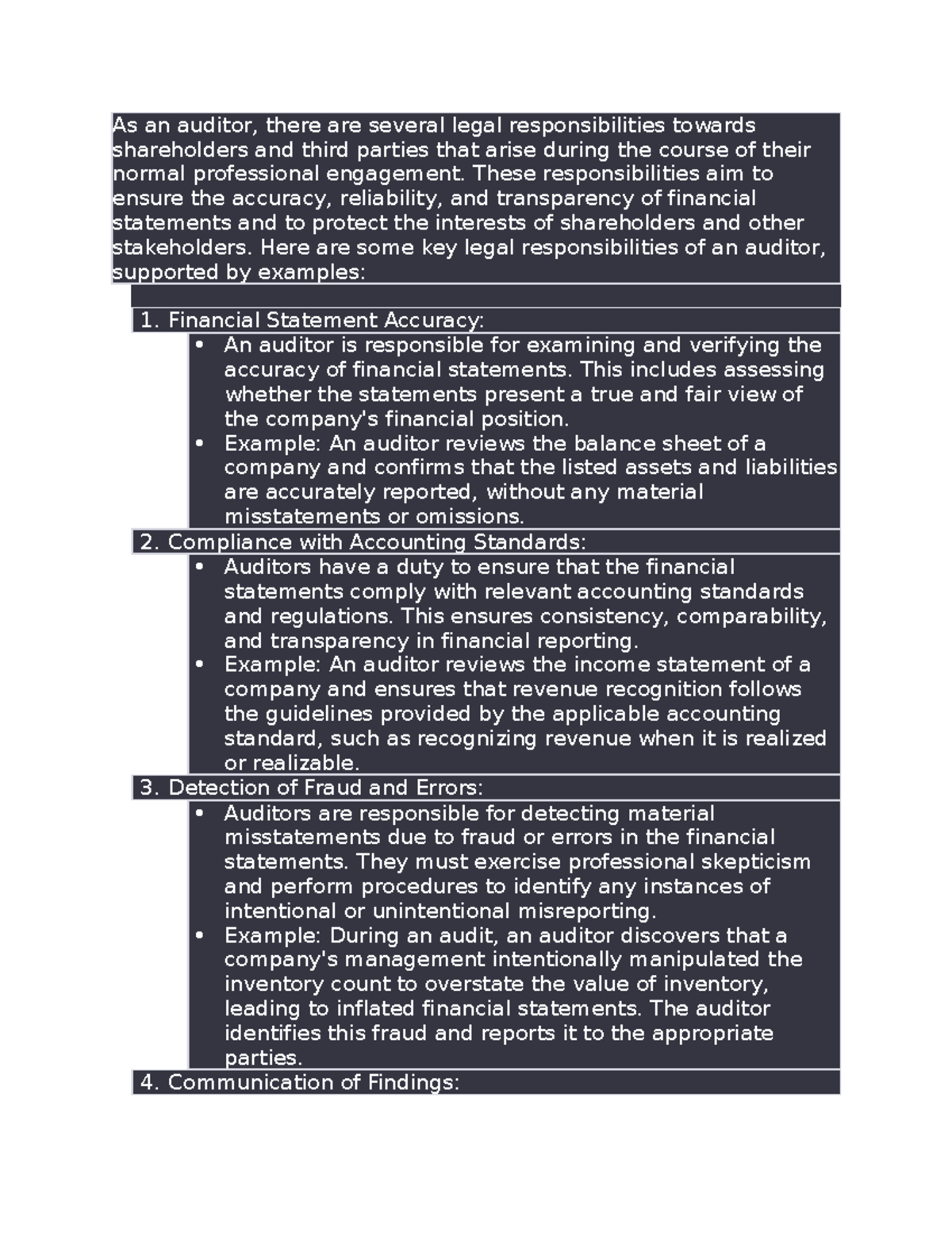 Audit ass with examples - Masters of Business Administration - MUK ...