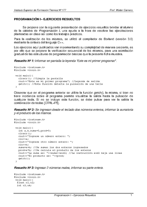 Ejemplos en C++ - Ejercicios resueltos - Programas ejemplo para ...