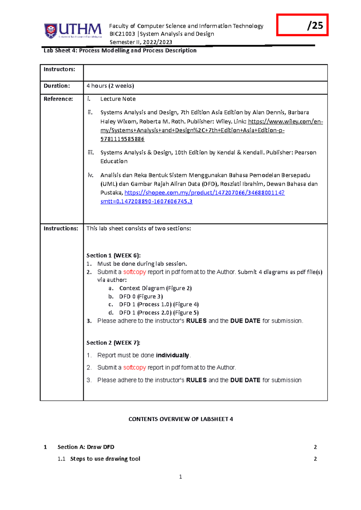 Lab4bic21003 - Lab - BIC21003 |System Analysis and Design Semester II ...