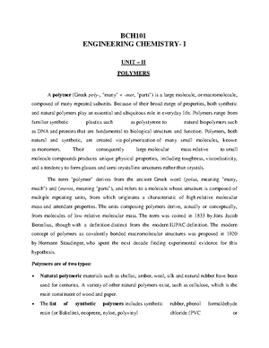 Engineering Chemistry Semester 1 Notes- Unit 4 -Fuels - BVP - Studocu