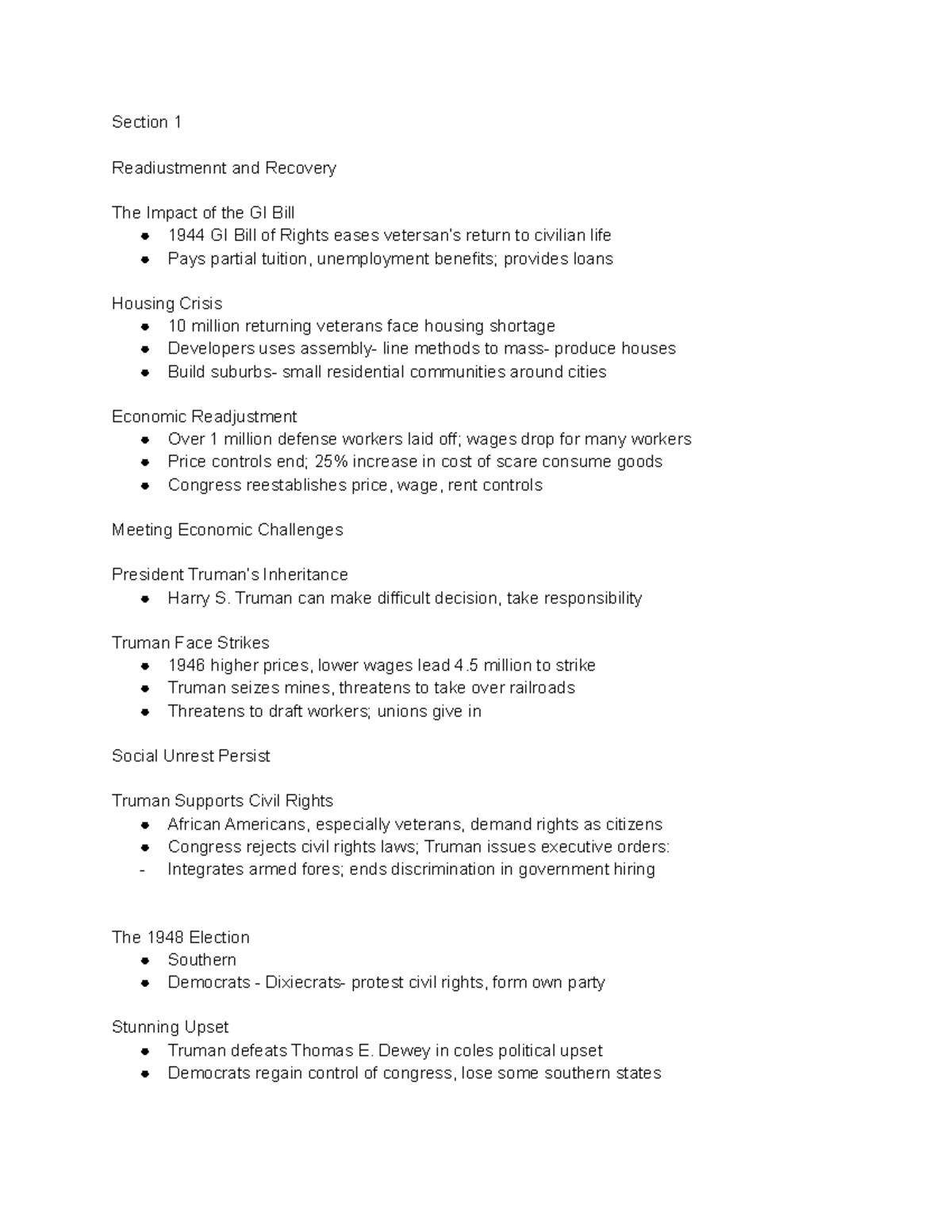 Postwar Boom history - These are my notes. My notes are very ...