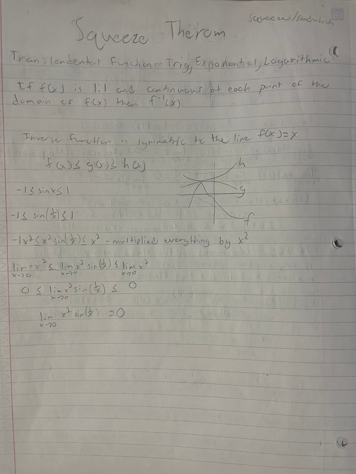 Squeeze Theorem Notes - MTH 263 - Studocu