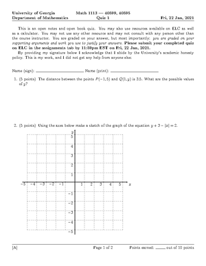 Module 1 Test Review 1 - MATH 1113 Module 1 Test Review Outline and ...
