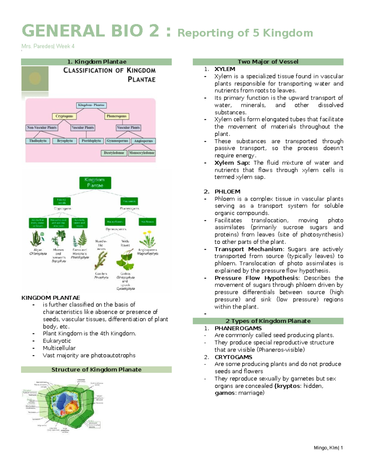 BIO2- Reporting Kingdomdocx - GENERAL BIO 2 : Reporting of 5 Kingdom ...