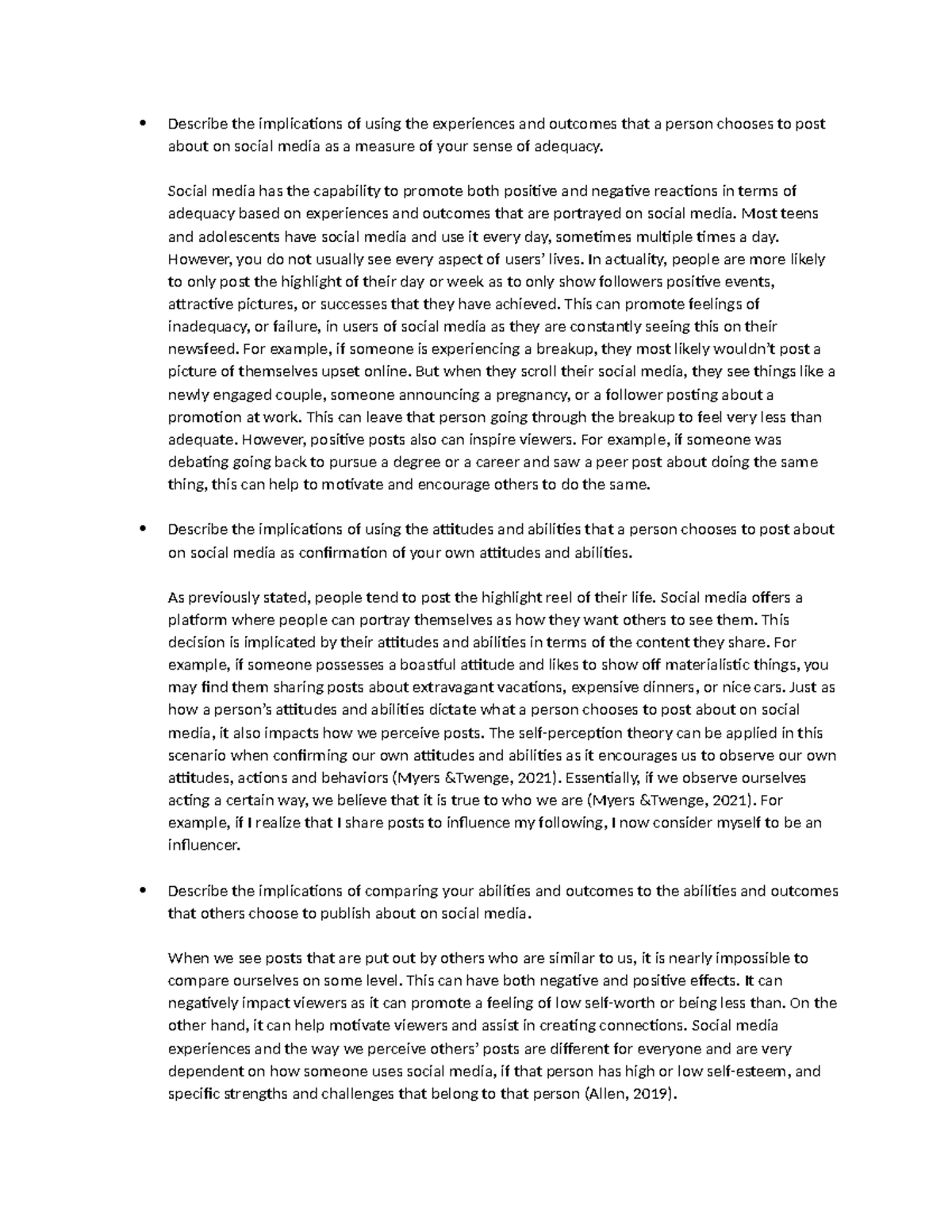 PSY 355 Module Four Activity - Describe the implications of using the ...