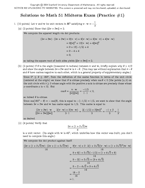 Homework 1 Solution - Math 51 Homework 1 (Solutions) Spring 2023 (a ...