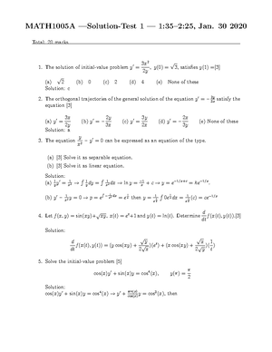 MATH1005 Outline for 2021/2022 - Carleton University School of ...