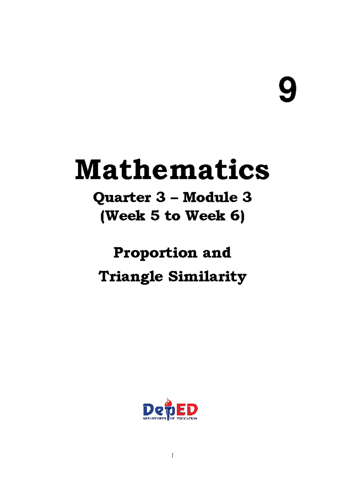 Mathematics Quarter 3 module 3 - i Mathematics Quarter 3 – Module 3 ...
