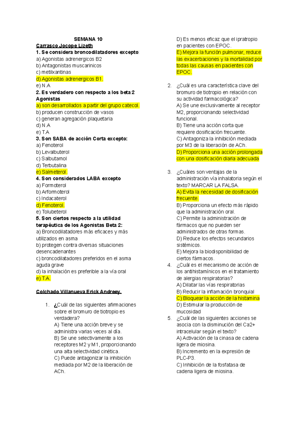 Preguntas sem 10 NRC 15123 Farmaco - SEMANA 10 Carrasco Jocope Lizeth ...