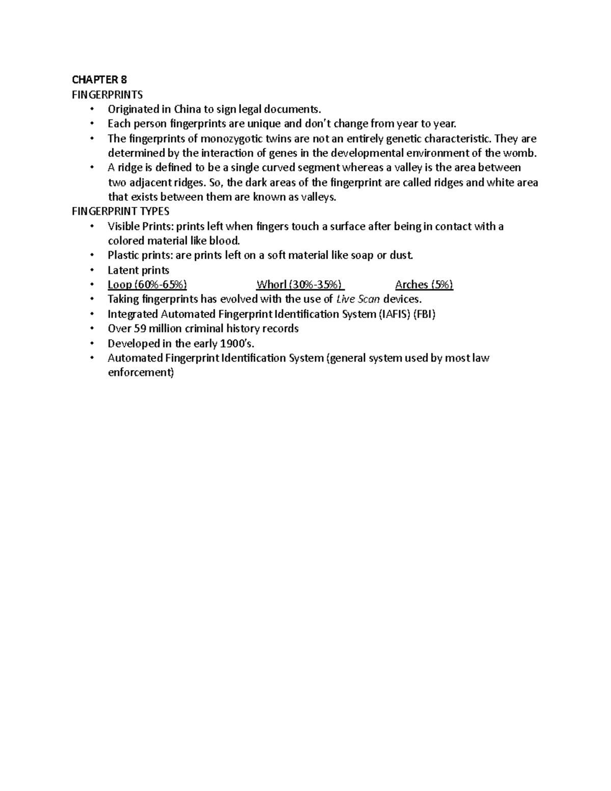 Chapter 8 - Robert Archer CRJU 260 lecture notes ch. 8 - CHAPTER 8 ...