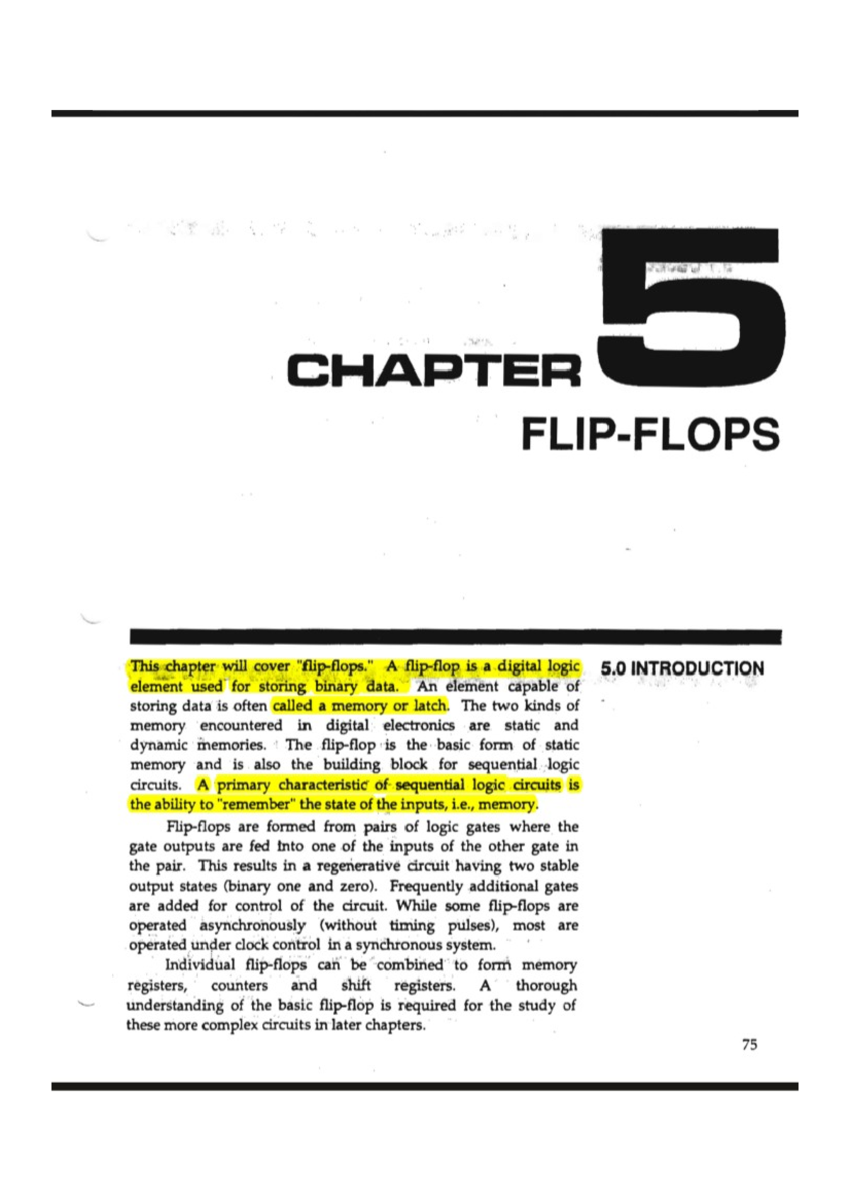 CHapter-5 Flip Flops - Text book summery from 5th chapter - Bsc ...