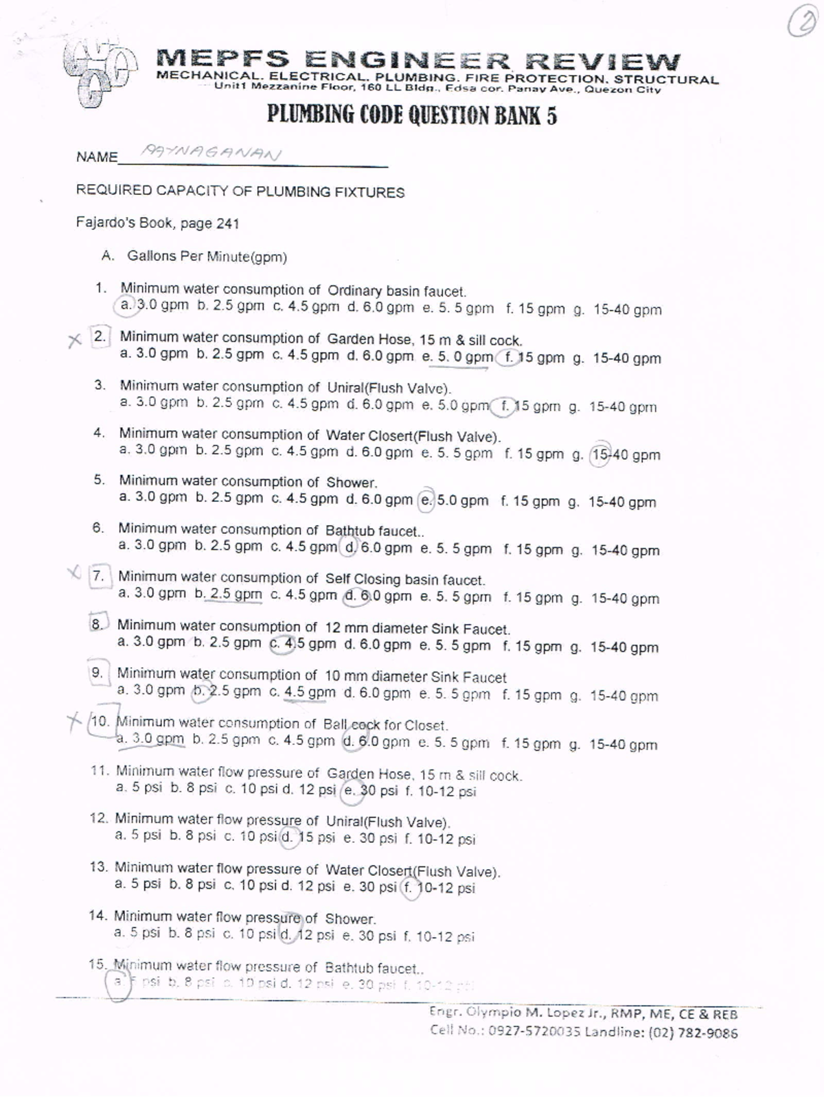 PL Refresher - Plumbing CODE - 2) MEPFS ENGINEER REVIEW MECHANICAL ...