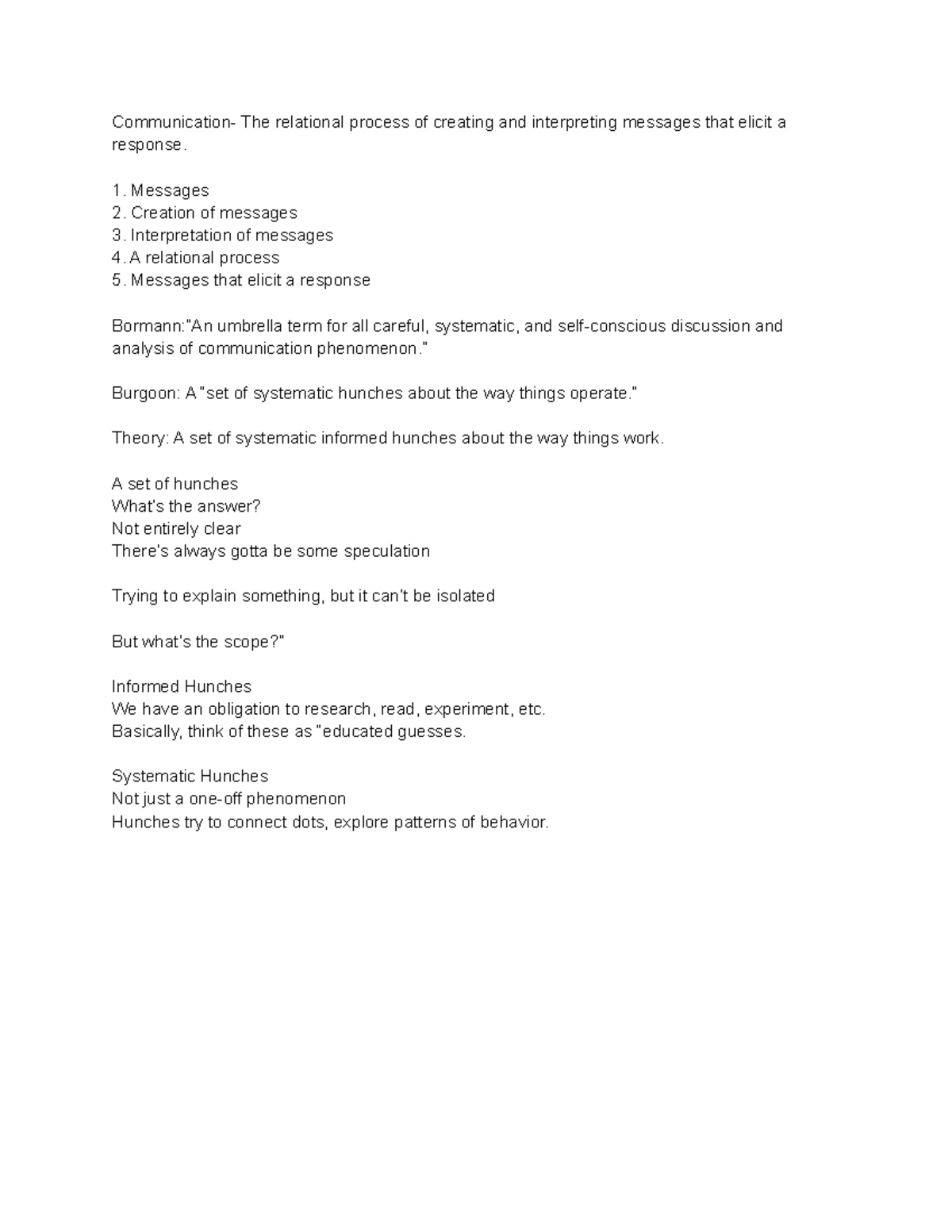 Comm 360 notes - Communication- The relational process of creating and ...