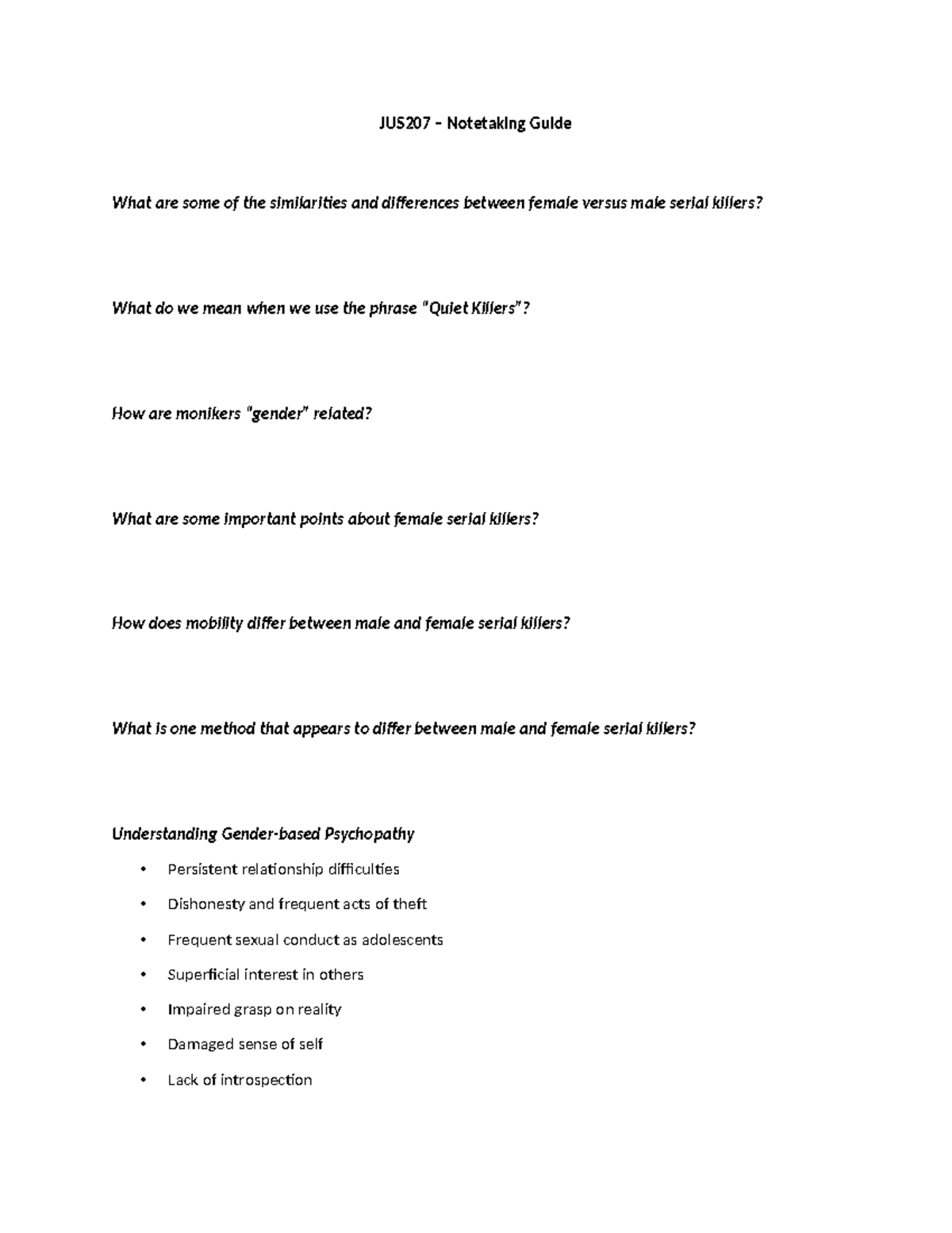 4-2 Notetaking Guide - JUS207 – Notetaking Guide What are some of the ...