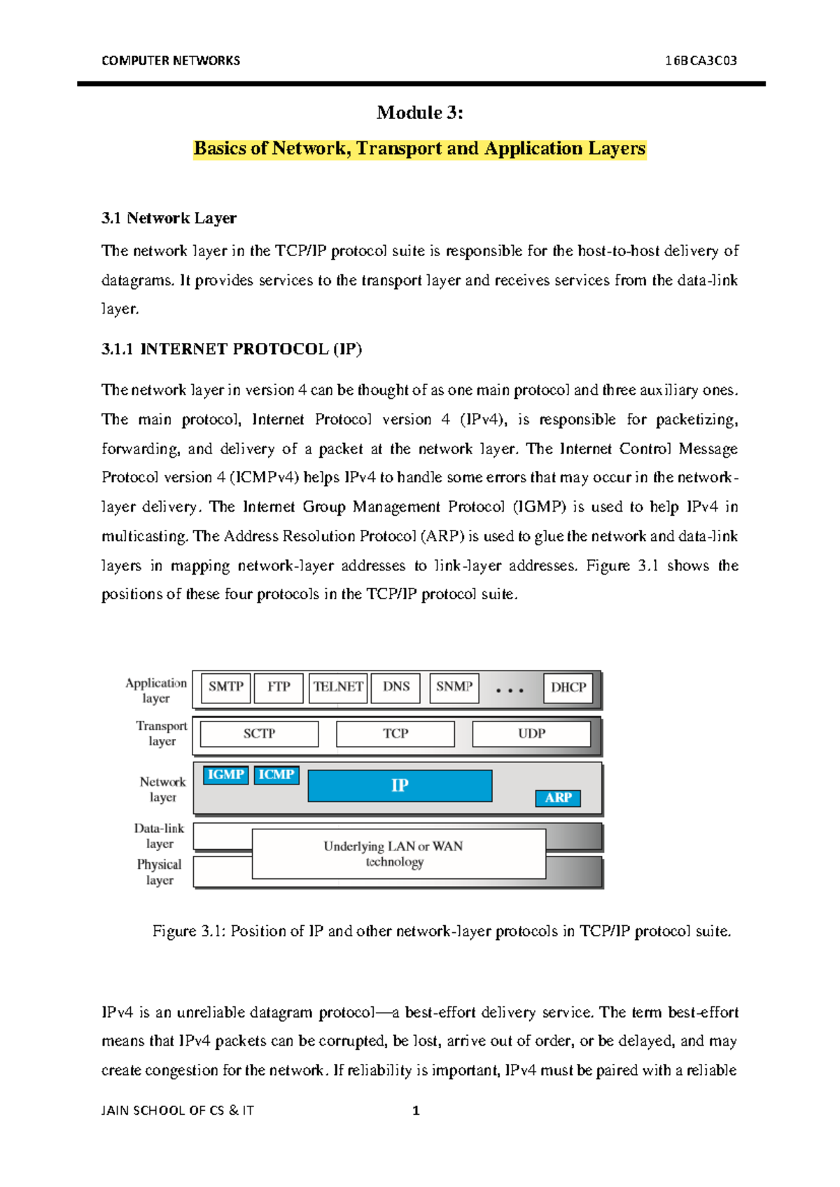 Basics of Network Transport and Application Layers - It provides ...