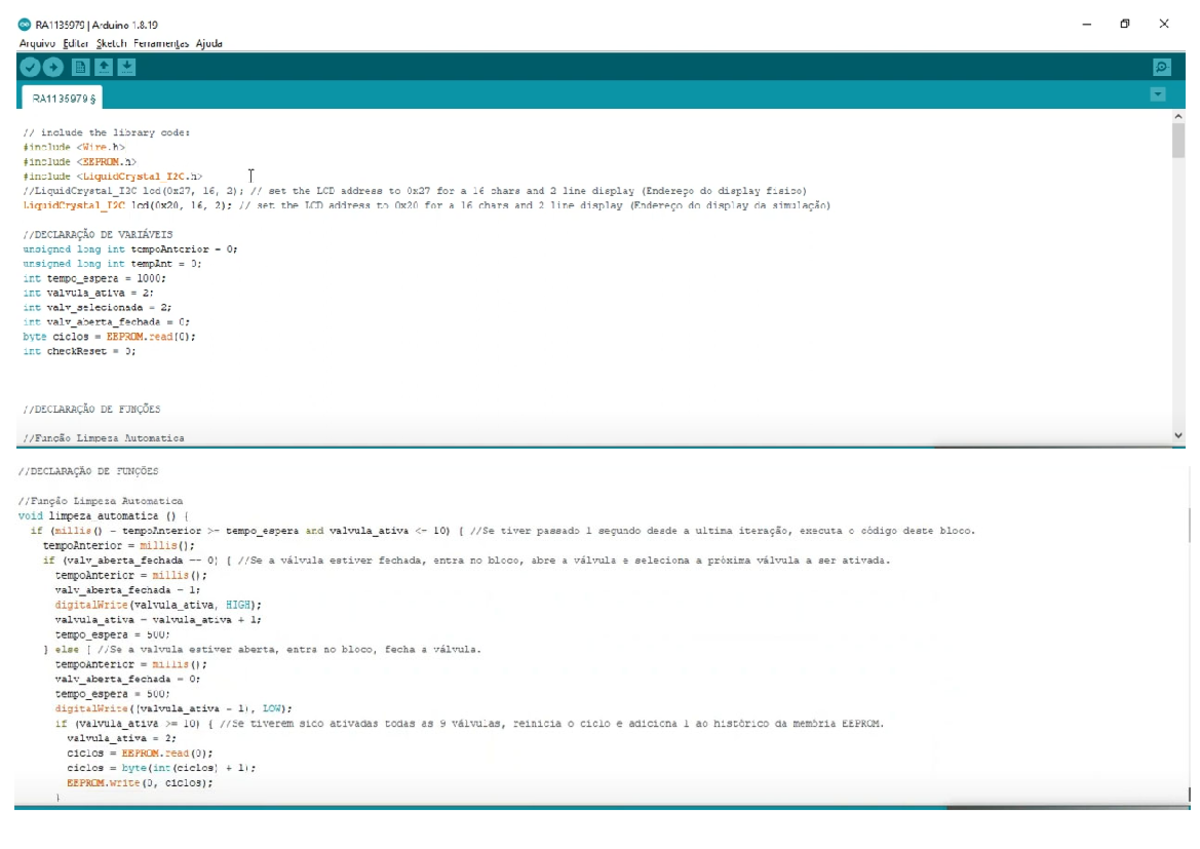 Teorico Projeto 2 Arduino - RA1135979 I Arduino 1.8 X Arquivo Editar Sketch Ferramentas Ajuda ...